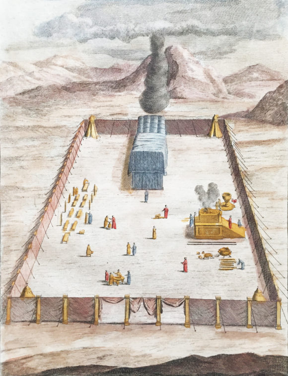 The Tabernacle with its Courts Erected in the Wilderness - Holy Land Maps